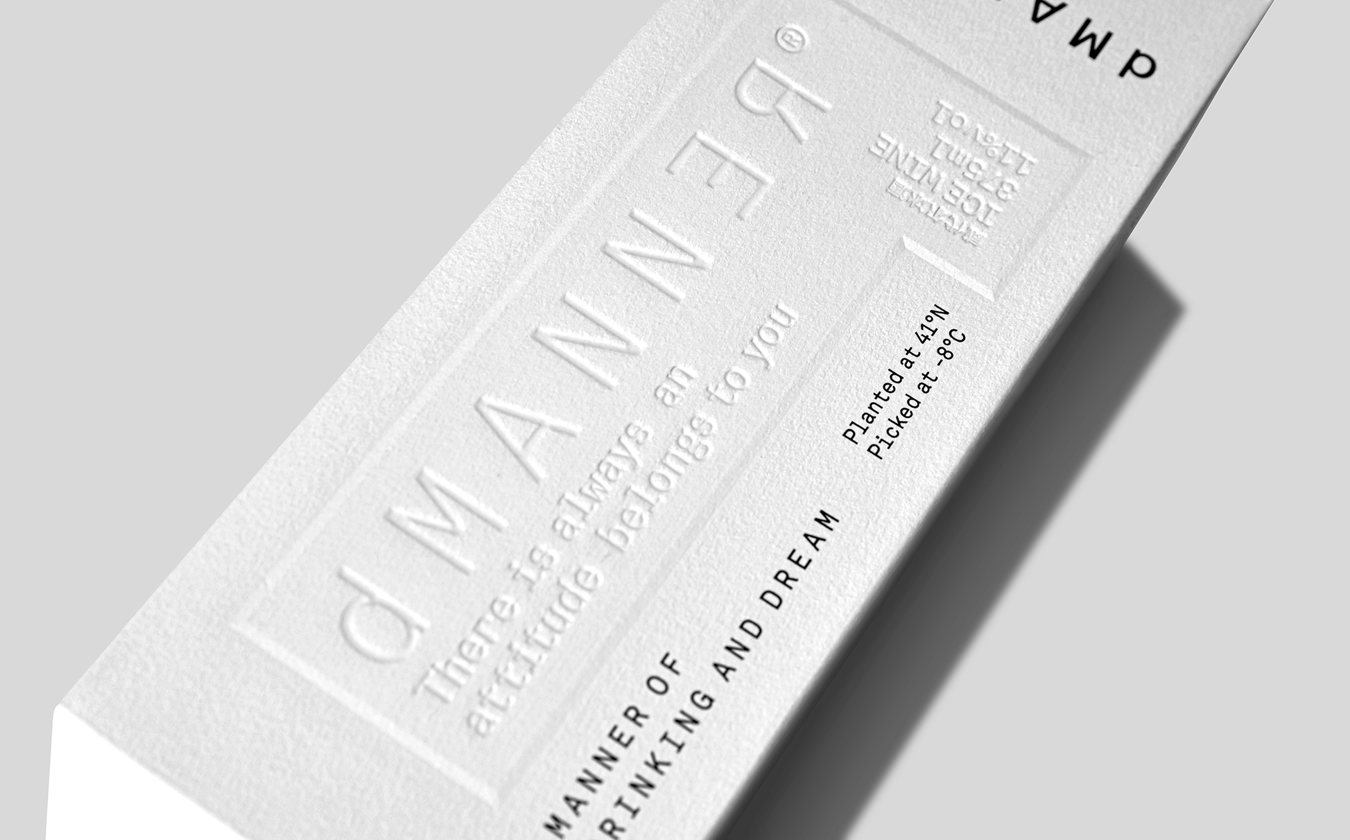 T-Workshop > 工作 > dMANNER冰白